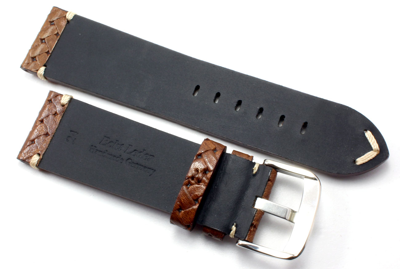 22mm 24mm Vintage Look WATCH BAND made Germany Braided Embossing ...